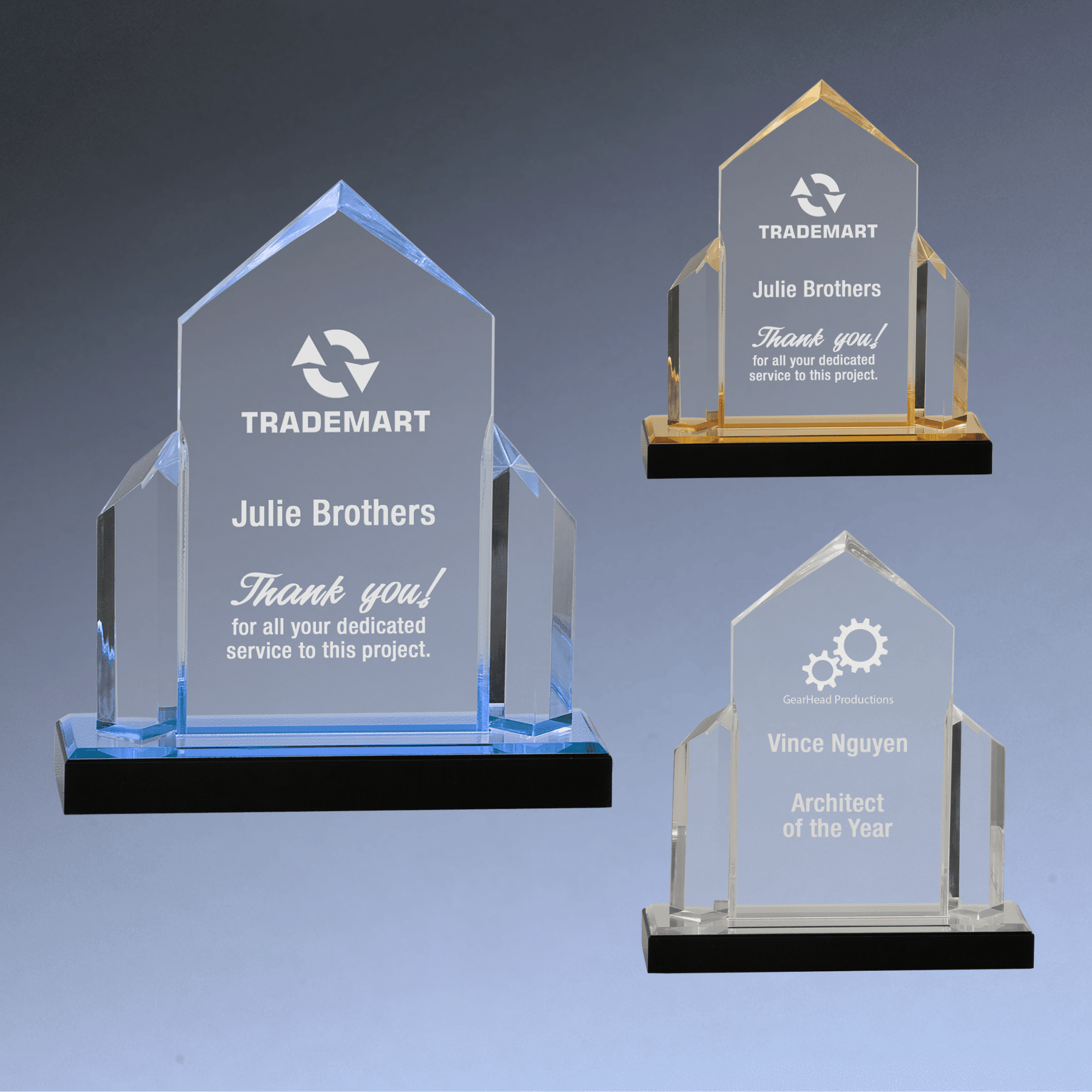 Jewel Post Impress Acrylic Awards | LightForce Laser Engraving