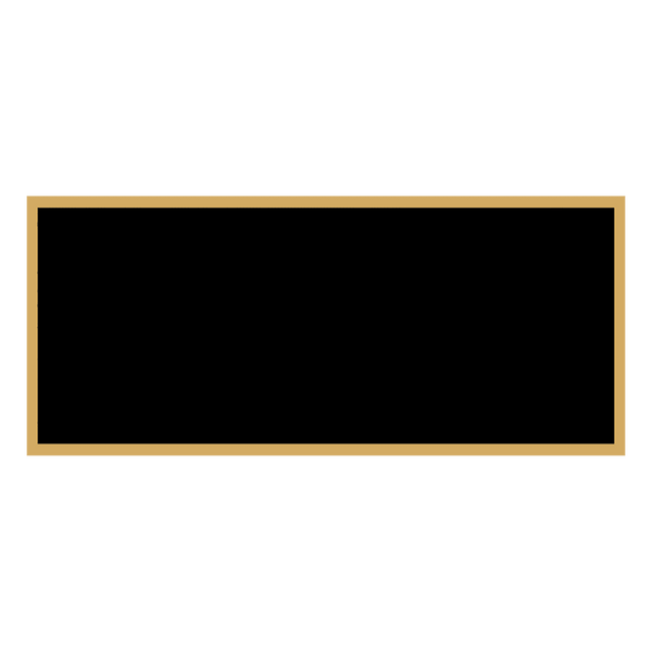 Black Brass Plates with Gold Border for Plaques and Displays
