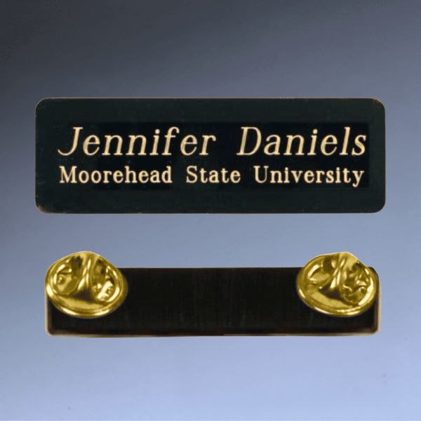Engraved Black Brass Name Badges | LightForce Laser Engraving
