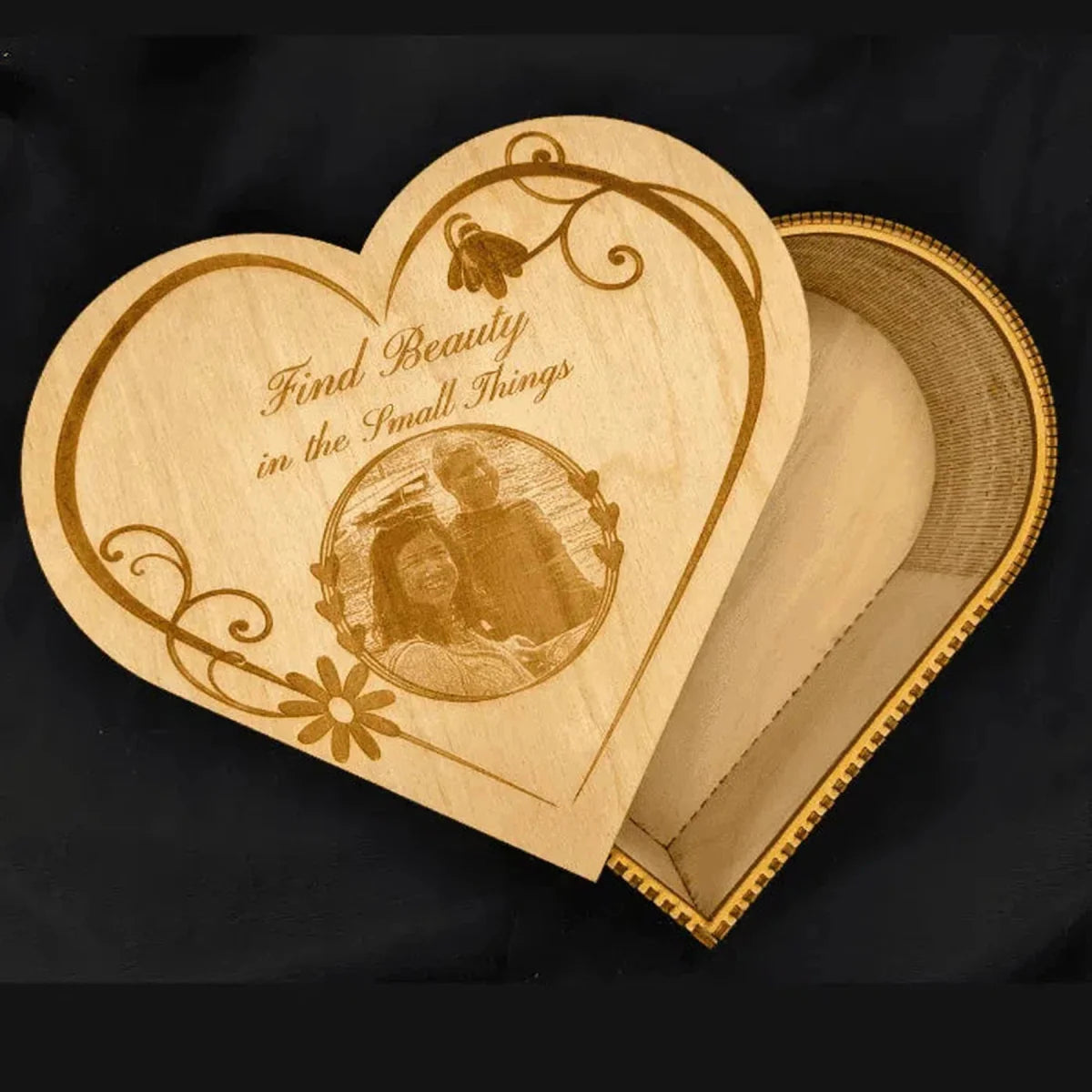Hand-Crafted Wood Heart Shaped Keepsake Box | LightForce Engraving