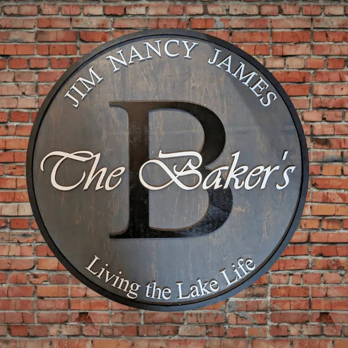 Custom Round Wood Barrel Signs – Logo, Monogram, Tree of Life