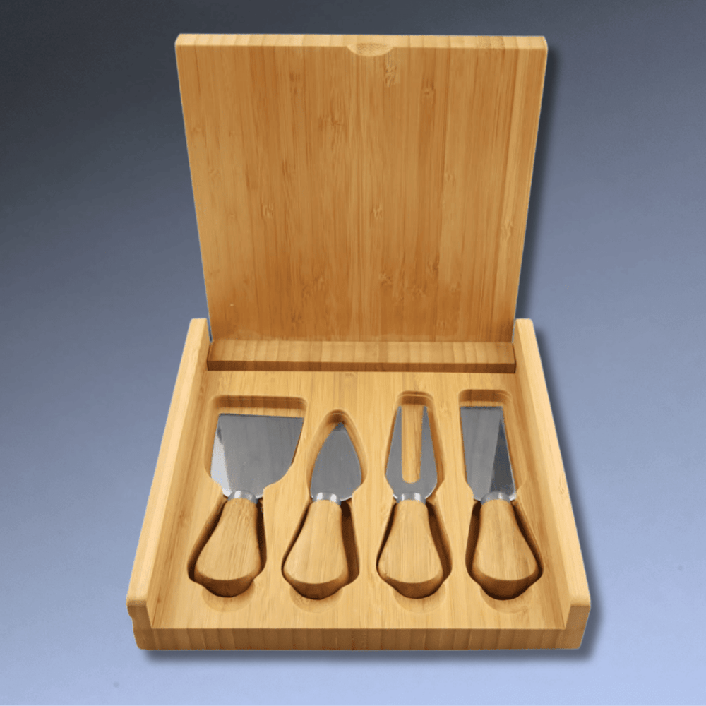 Personalized 4-Piece Cheese Tool Serving Set | LightForce Engraving