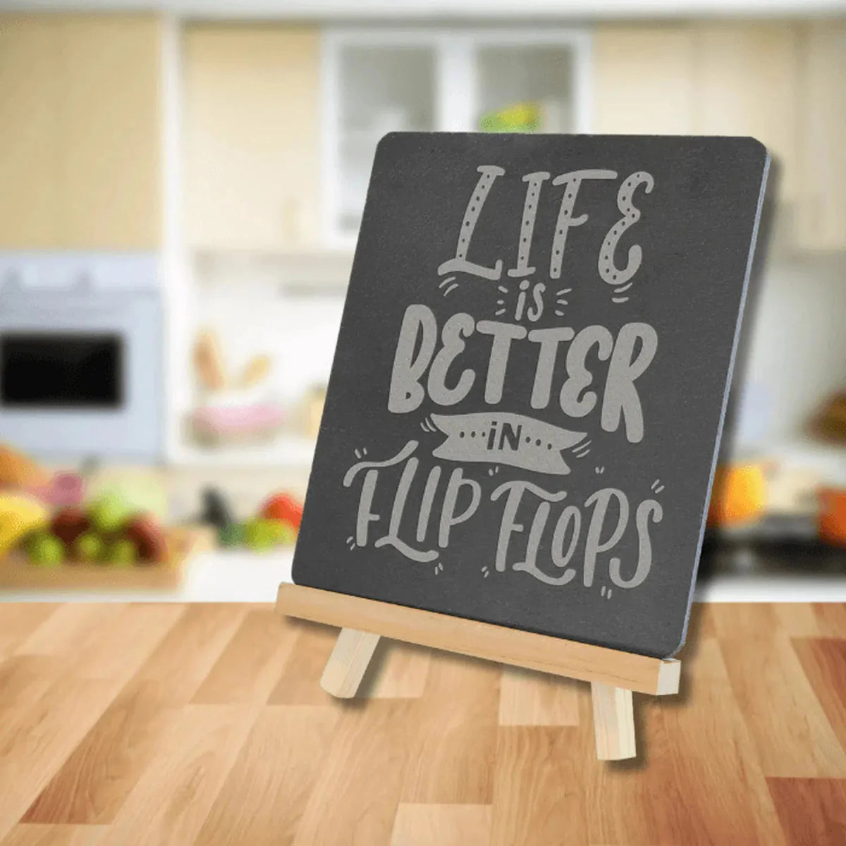 Custom Engraved Slate Sign with Easel - Versatile Display